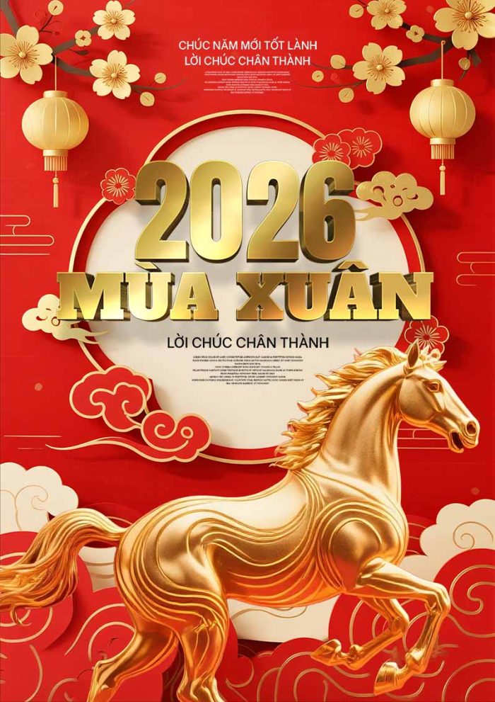 Poster Chúc Tết Tài Lộc PSD: Thiết Kế Tết Đẳng Cấp