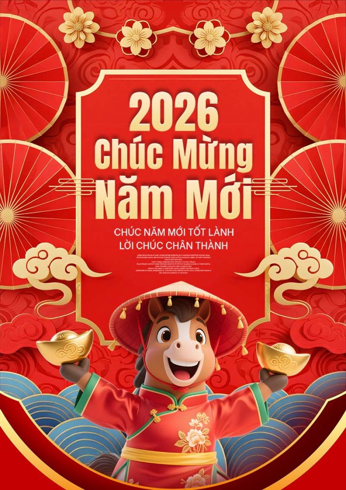 Poster Chúc Tết Tài Lộc PSD: Thiết Kế Tết Đẳng Cấp